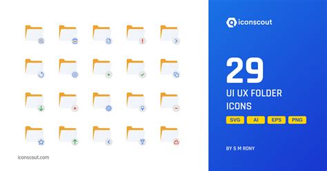 Ui UX Folder Icon Pack 29 Flat Design Development Icons SVG PNG ICO Available