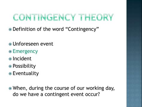 Ppt Contingency Theory Powerpoint Presentation Free Download Id 2791795