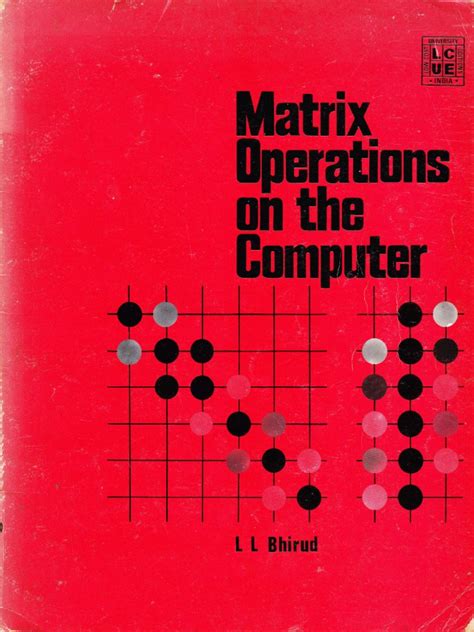 Matrix Operations On The Computer Ll Bhirud 275x210 Pdf Pdf