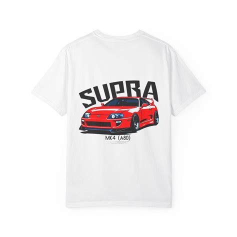 Red Toyota Supra Mk4 Graphic T Shirt Jdm Car Tee Etsy