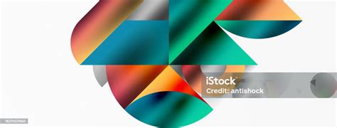 삼각형 선 및 둥근 요소의 조화로운 상호 작용을 특징으로 하는 모자이크 패턴 구성으로 포스터 표지 배너 브로셔 웹사이트를 위한