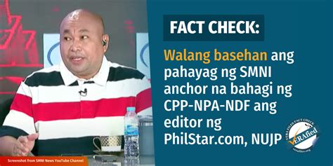 Vera Files Fact Check Smni Anchor Gumana Ng Walang Basehan Na Pahayag