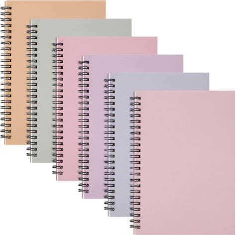 Fuutreo 6 Pcs Spiral Notebook For Work B5 10 5 X 7 45 Inch College Ruled Spiral Journal Notebook