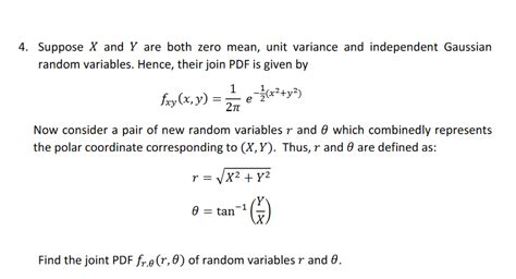 Suppose X And Y Are Both Zero Mean Unit Variance And Chegg