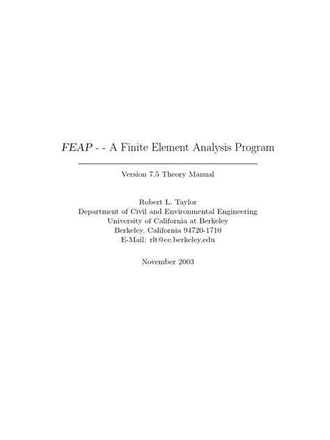 Method Of Finite Elements Pdf Linear Elasticity Calculus Of