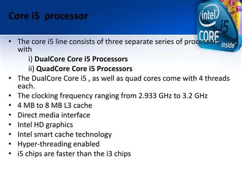 Final Draft Intel Core I Processors Architecture PPTX