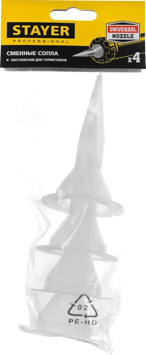 Сопла сменные для закрытых пистолетов для герметиков (4 шт), STAYER ...