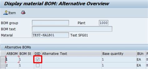 Bom Configuration Bom Modification Parameters Sap Community