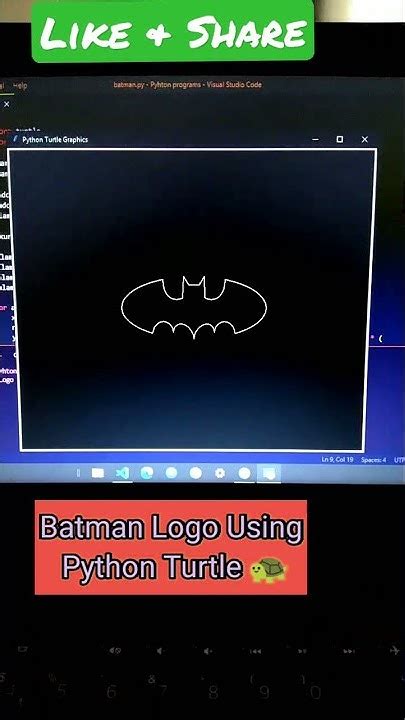 Batman Logo Using Python Turtle 🐢 Python Programming Youtube