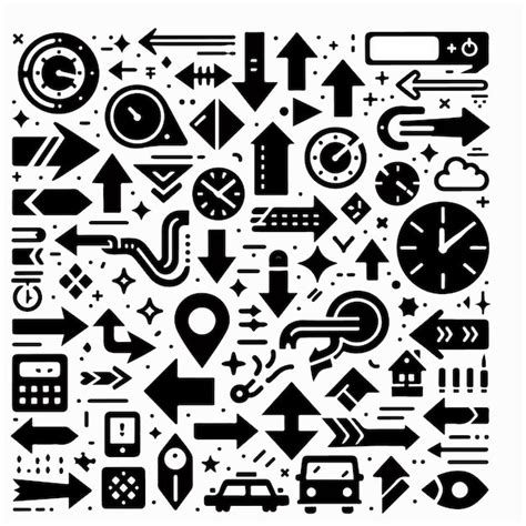 Premium Vector Big Vector Of Black Flat Arrows And Direction Pointers