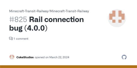 Rail Connection Bug 400 · Issue 825 · Minecraft Transit Railwayminecraft Transit Railway