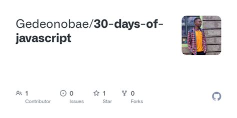 Github Gedeonobae30 Days Of Javascript
