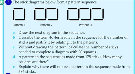 solved the stick diagrams below form a pattern sequence pattern 1
