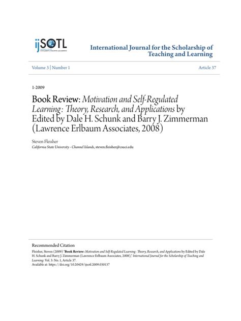 Book Review Motivation And Self Regulated Learning Pdf