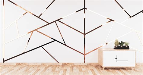 알루미늄 트림 골드 위트 벽 디자인과 나무 캐비닛 디자인 나무 바닥3d Rednering 타일에 대한 스톡 사진 및 기타 이미지 타일 0명 3차원 형태 Istock