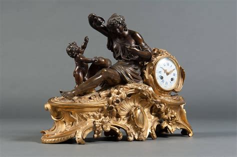 A Late 19th Century French Gilt And Patinated Bronze Figural Mantle Clock At 1stdibs