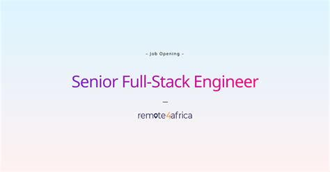 Remote Senior Full Stack Engineer Job At Blockchain Services Company