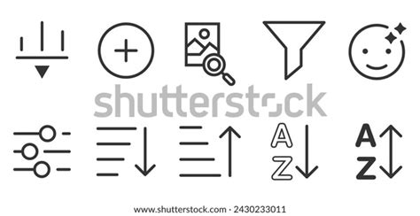 Filter Icon Vector Set Filter Control Stock Vector Royalty Free 2430233011 Shutterstock