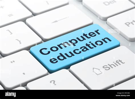Education Concept Computer Keyboard With Computer Education Stock Photo Alamy