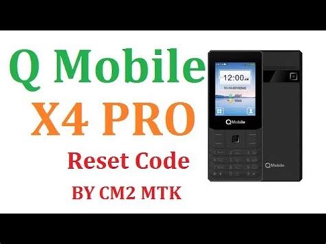 Qmobile X User Code Unlock Read Code Boot Key YouTube