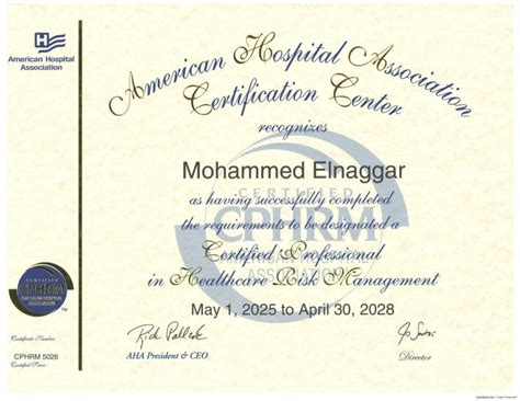Mohammed Elnaggar On Linkedin Iam Happy That I Renewed My Cphrm Certified Professional In