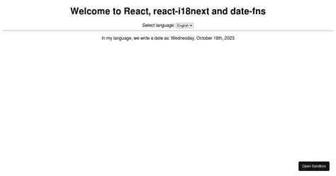 React Date Formatting In Translations Forked Codesandbox
