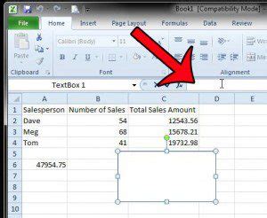How To Display A Formula Result In A Text Box In Excel 2010 Solve Your Tech