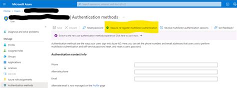 Reset Mfa Method On Custon B2c Template Phoneemail Microsoft Qanda