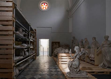 Storage Crates Form Plinths In Microscapes Tuscan Church Conversion