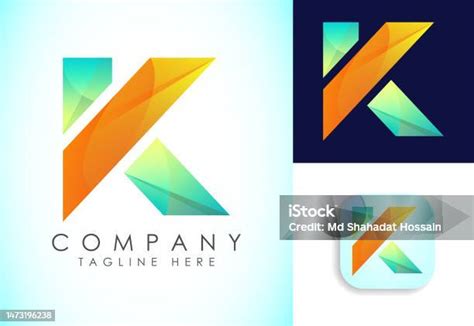 문자 K 그라데이션 컬러 로고 디자인 서식 파일입니다 그래픽 알파벳 기호 0명에 대한 스톡 벡터 아트 및 기타 이미지 0명 개념 개념과 주제 Istock