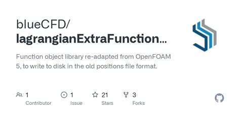 github bluecfd lagrangianextrafunctionobjects function object library re adapted from