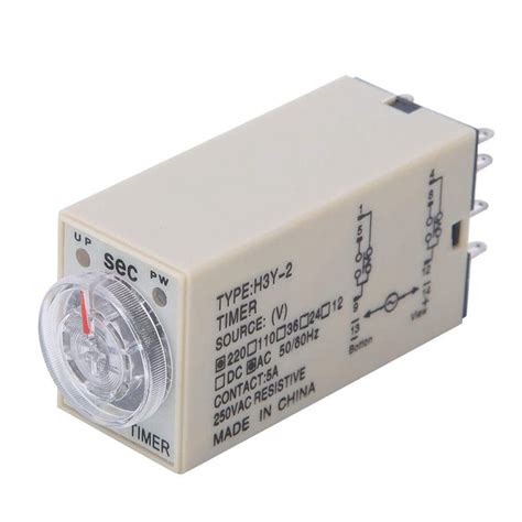 10s Delay Timer Time Relay H3y 2 Ac 220v 8 Pin Adjusting Knob Control