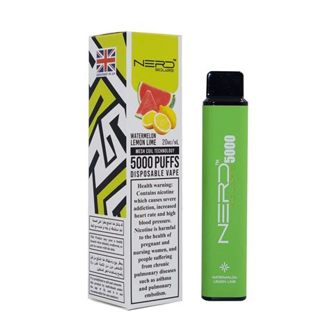 Nerd Square Watermelon Lemon Lime 20mg Ml 5000 Puffs Vape Dubai Buy Vape Online In Uae
