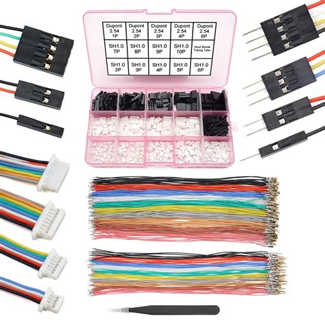 Elechawk Sh1 0 To Dp 2 54 Pre Crimped Cables And Connectors Kit Compatible With Jst