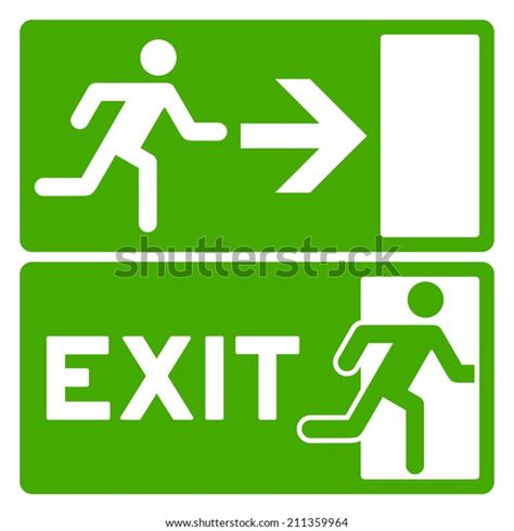 Green Exit Symbol Stock Vector Royalty Free Shutterstock