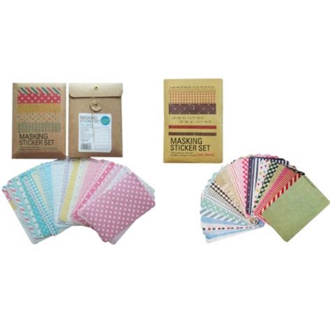 Wrapables Decorative Patterns Masking Sticker Set Pastel Fabric Sets Kroger