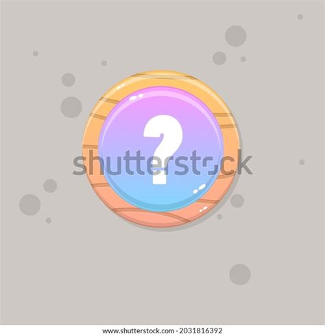 Game Ui Question Mark Button Beige Stock Vector Royalty Free 2031816392 Shutterstock