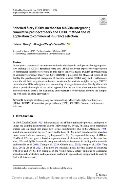 Spherical Fuzzy Todim Method For Magdm Integrating Cumulative Prospect Theory And Critic Method
