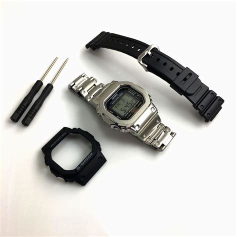 Casio G Shock Dw5600 Mod Steel Bezel Bracelet 5600 Full Metal Custom