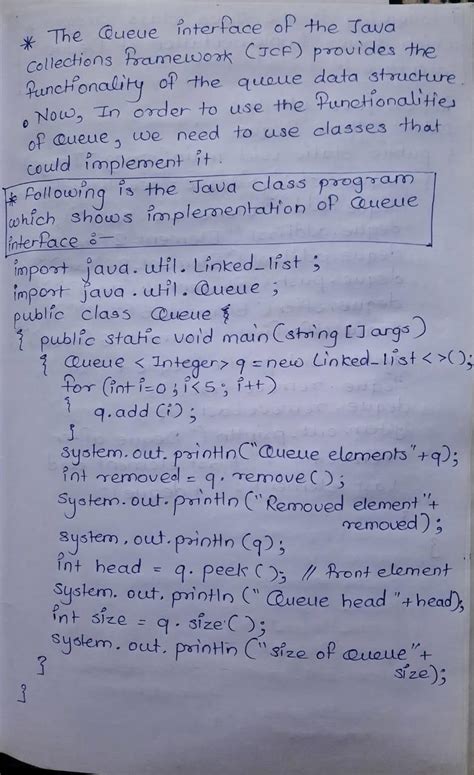 Solved If A Queue Interface From JCF ONE JAVA Chegg Com