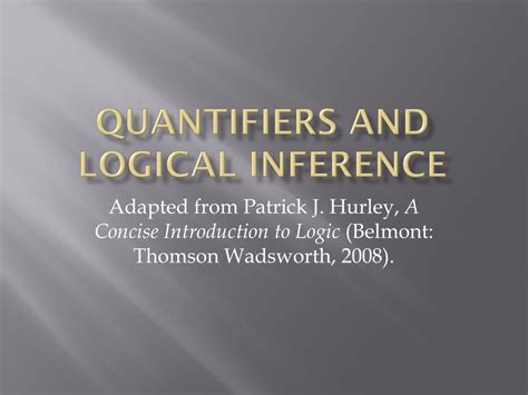 ppt quantifiers and logical inference powerpoint presentation free