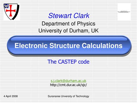 Ppt Electronic Structure Calculations Powerpoint Presentation Free Download Id9466419