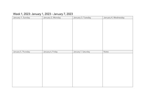 Free Printable Weekly Planner Templates Calendarkart