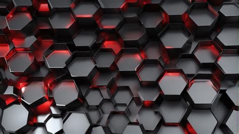 premium ai image abstract black grey metallic overlap red light