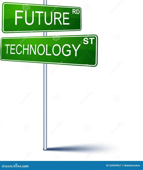 Future Technology Direction Sign Stock Vector Illustration Of