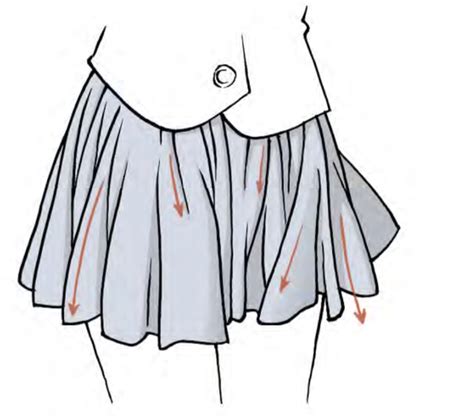 Как нарисовать юбку со складками карандашом 96 фото