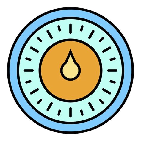 Premium Vector Round Retro Timer Icon Outline Round Retro Timer Vector Icon Color Flat