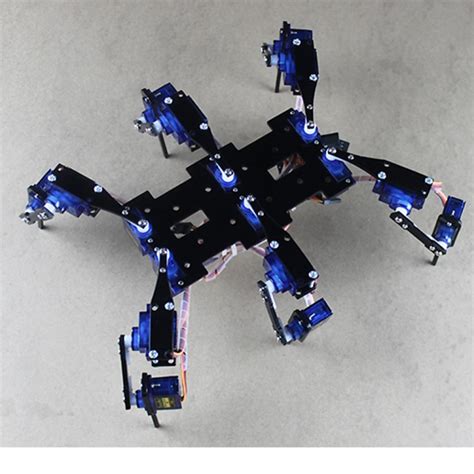 Six Feet Robot 6 Legged 18dof Hexapod4 Rc Mini Spider Robot Frame With 18 Servos Free Shipping