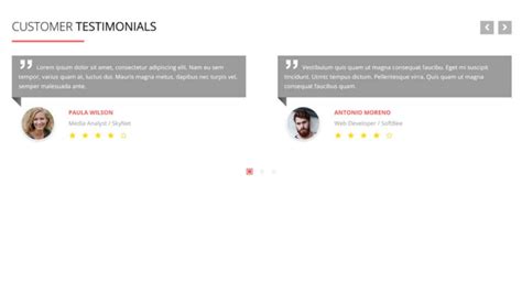 Bootstrap Client Testimonial Slider