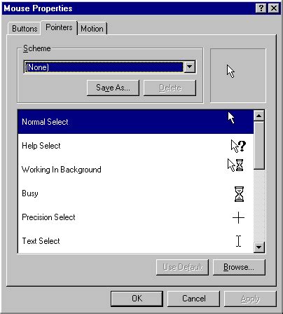 Windows 98 Module 2 Changing Your Mouse Settings